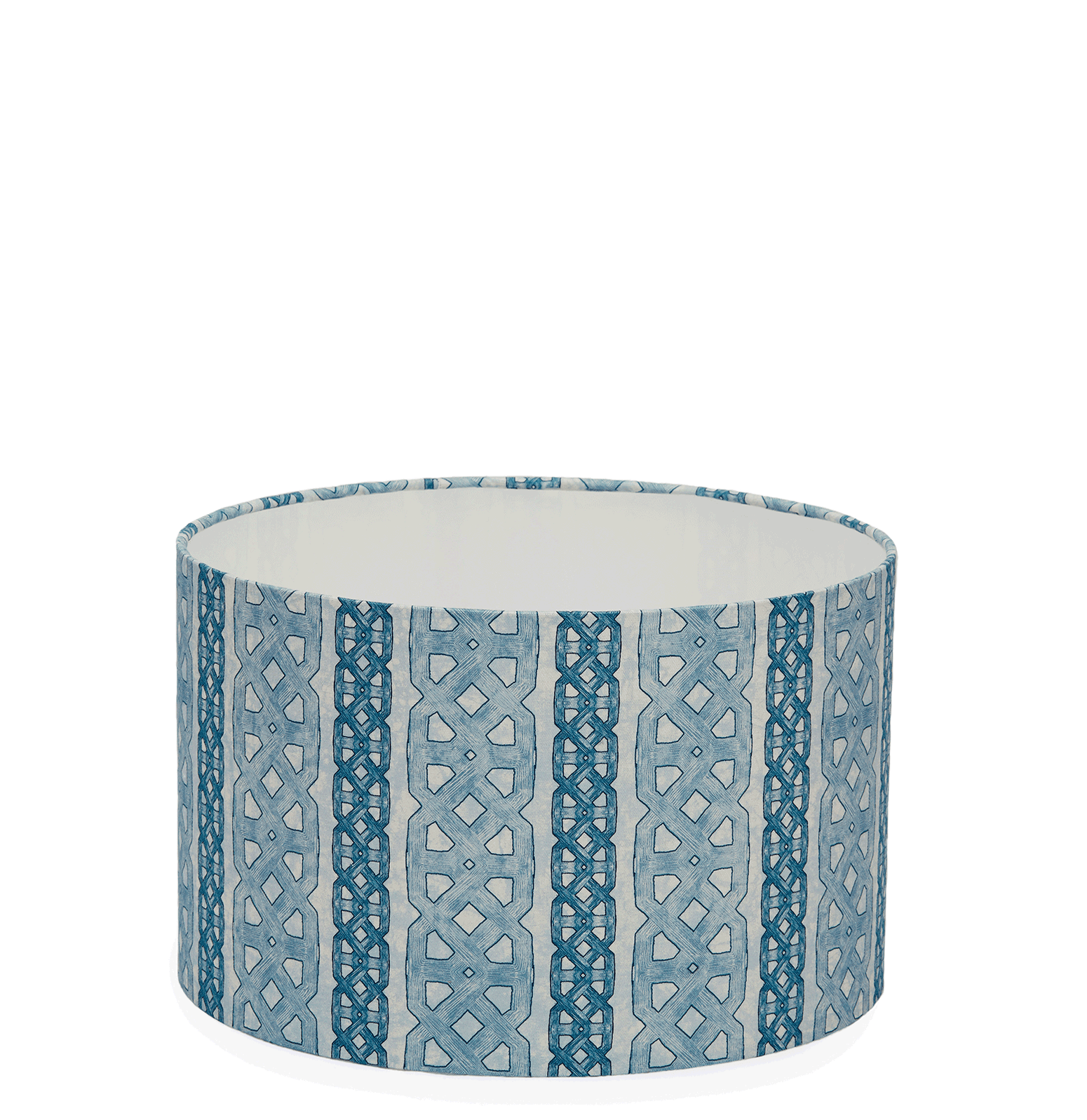 Designer Indigo African-Inspired Ala Lampshade with Geometric Design ...